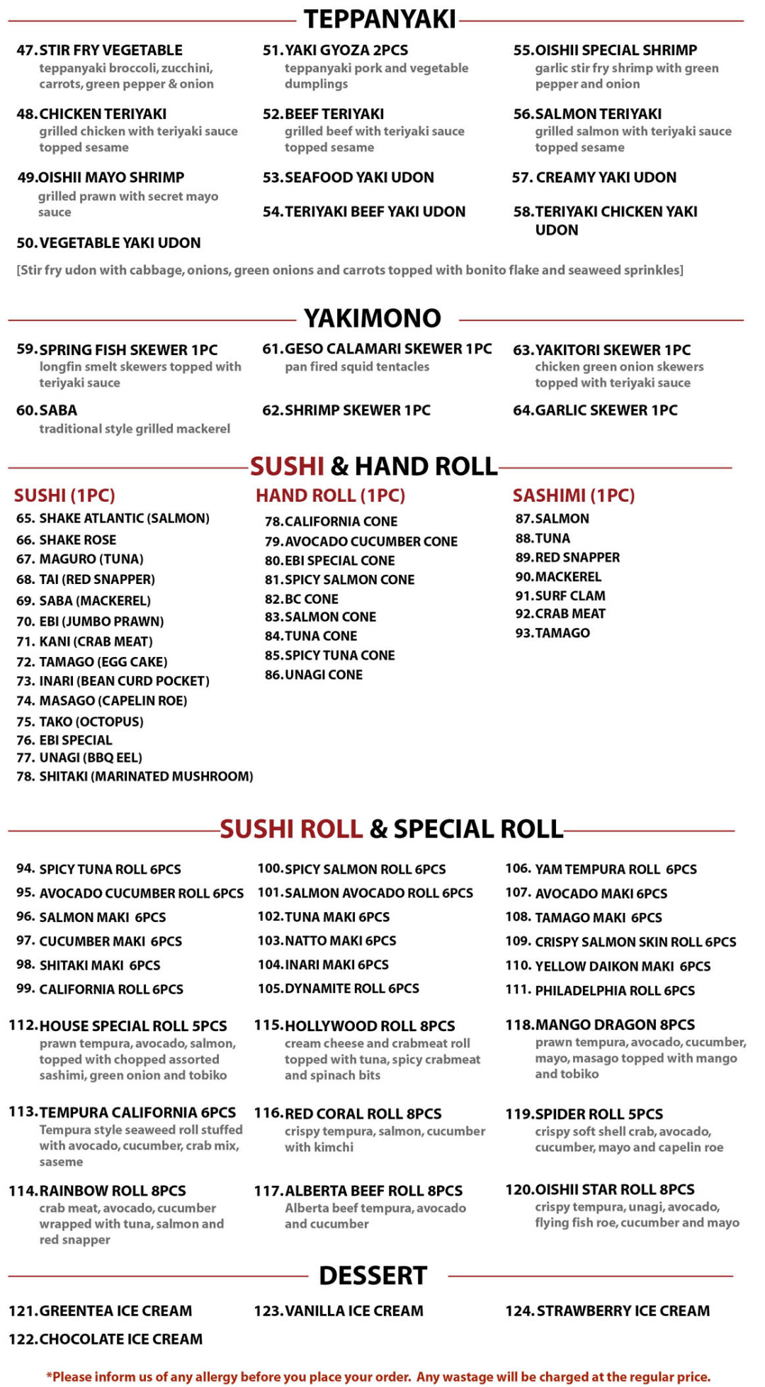 AYCE_DINNER_back1 - Oishii Sushi